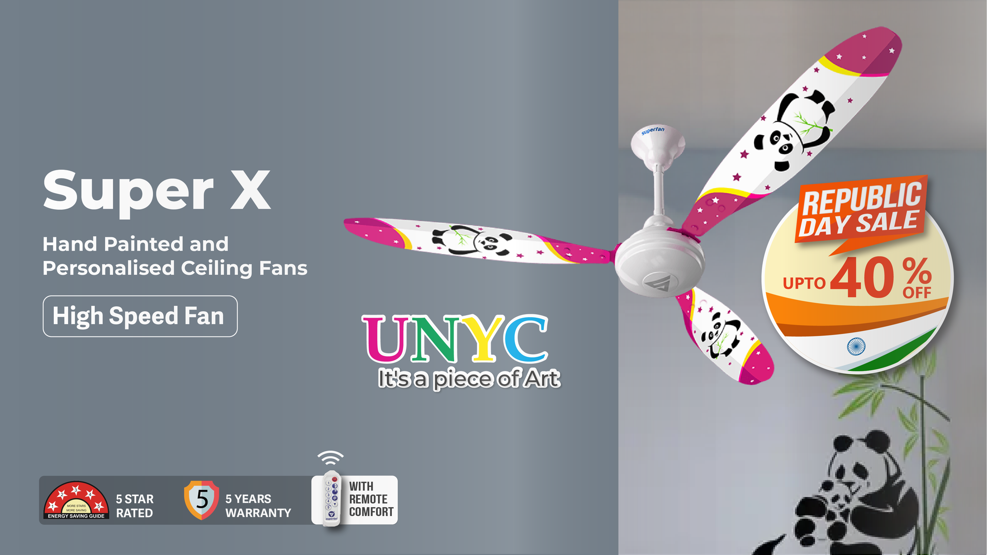 India's First BLDC Ceiling Fan | 5 Years Warranty – Superfan